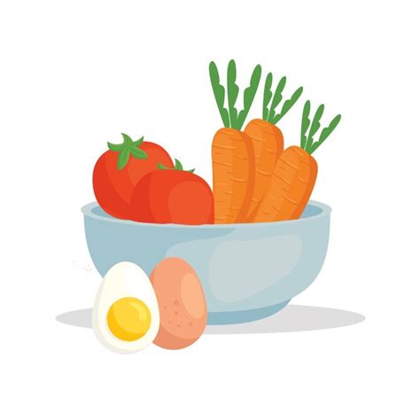 Vector Healthy Food In Hand Symbol Cartoon Illustration Png Freepng