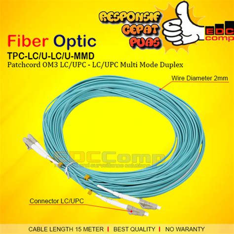 Jual OM3 Duplex LC LC Patch Cords OM3 Fiber Optic PatchCord 5 25M OM3 LC LC 5M Jakarta