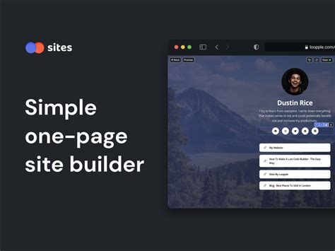 Sites No Code One Page Site Builder Betalist