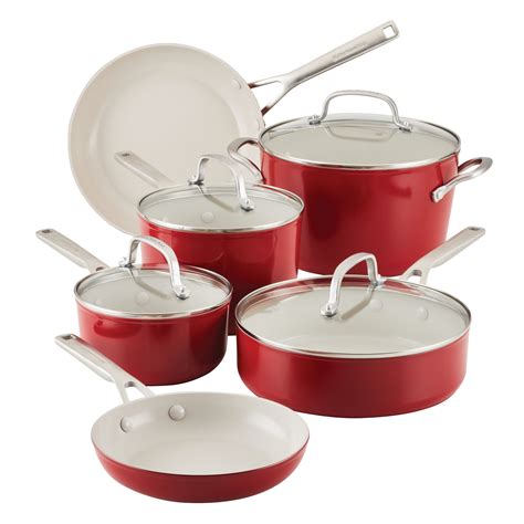 Free Shipping Kitchenaid Hard Anodized Ceramic 10 Piece Nonstick