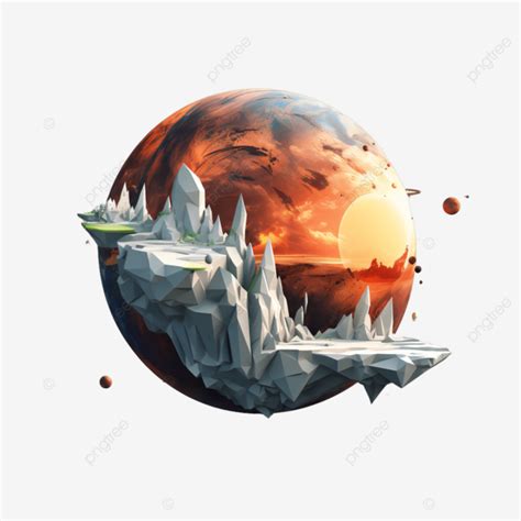 Three Dimensional 3d Cartoon Low Polygon Model Decorative Pattern