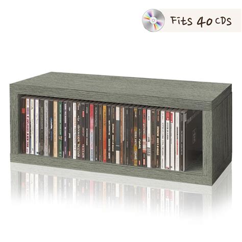 Way Basics Zboard Grey Stackable Cd Rack Storage Shelf Wb Cd Gy The