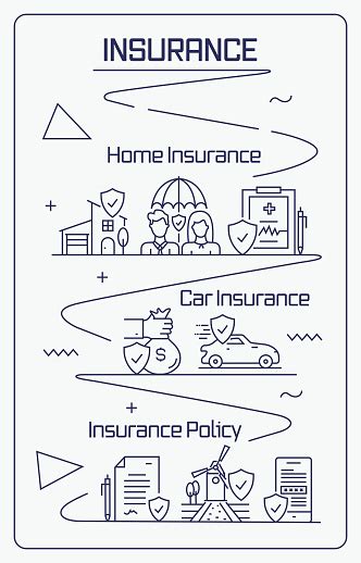 보험 인포그래픽 디자인은 편집 가능하며 색상을 변경할 수 있습니다 흰색 배경의 경로를 따르는 준비되고 세련된 디자인 아이콘 보험에 대한 스톡 벡터 아트 및 기타 이미지