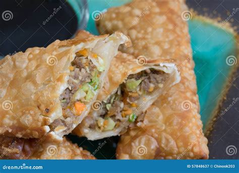 Egg Rolls With Soy Sauce Stock Image Image Of Salt Sweet 57848637