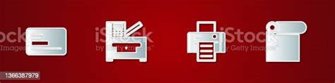 명함 복사기 프린터 및 용지 아이콘 롤을 설정합니다 벡터 0명에 대한 스톡 벡터 아트 및 기타 이미지 0명 공란 굴리기 Istock