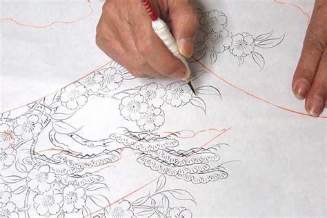 京手描友禅の工程株式会社白木染匠