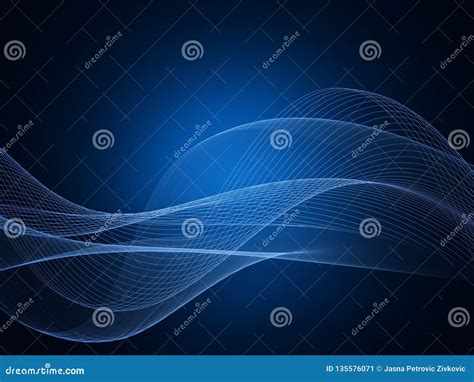 Abstract Wave Element For Design Digital Frequency Track Equalizer Stock Illustration