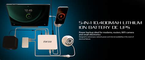 35w Lithium Poe Ups And Usb C Power Bank 5 9 12 15 24vdc Outputs Forzaups