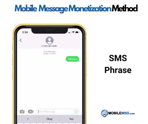 Mobile Message Monetization Method For Local Business