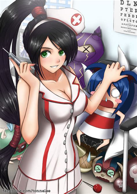 League Of Legends Nurse Akali By Tonnelee On Deviantart