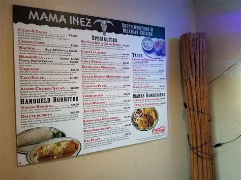 Menu At Mama Inez Restaurant Bellevue