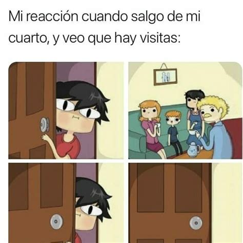 Mi Reacción Cuando Salgo De Mi Cuarto Y Veo Que Hay Visitas Memes