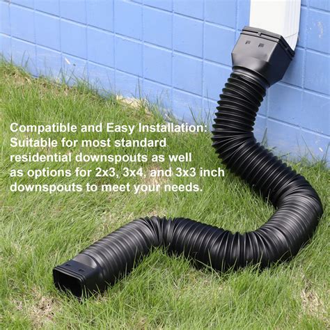 Plusgutter 4 Pack Rain Gutter Downspout Extensions