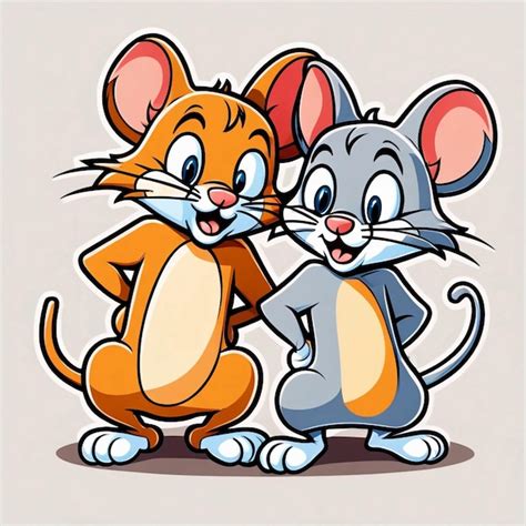 Ilustração Vetorial Do Desenho Animado De Tom E Jerry Foto Premium