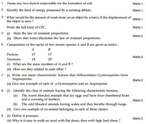 Important Questions For Class 9th Science