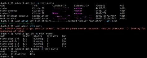 Minio Client Is Not Able To Get The Minio Tenant Info Issue Minio Mc GitHub