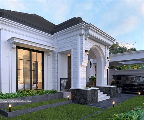 Desain Tampak Detail Depan Rumah Klasik 1 Lantai Bapak Sgt Di Rembang
