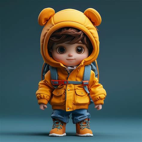 Premium Photo A Photo Of Mini Cartoonish Character Design