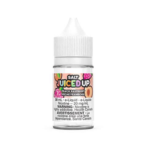 Peach Raspberry Salt Juiced Up E Liquid 30ml Vapeloft