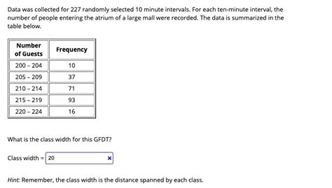 Data Was Collected For 227 Randomly Selected 10 Minute Intervals For