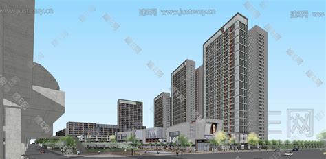 现代商业综合体模型su模型下载 Id115687959 建e网su模型