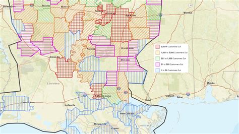 Map Entergy Louisiana Reporting 50000 Customers Still Without Power