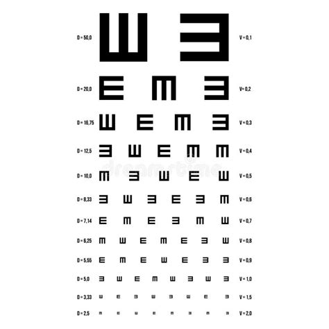 Eye Test Chart Vector Rings Chart Vision Exam Optometrist Check Medical Eye Diagnostic