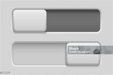 On And Off Toggle Switch Slider Buttons Rectangle Icons Stock