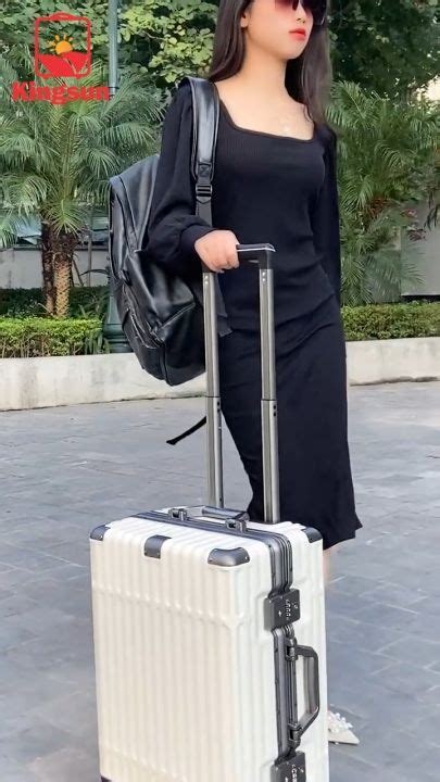 Valy Hành Lý Nam Khung Nhôm Vali Va Li Khóa Tay Kéo Vali Da Du Lịch Lên Máy Bay Loại Nhỏ 20 Inch