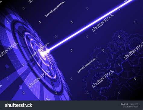 Hitech Background Perspective Angle Tech Circle Stock Vector Royalty