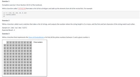 Solved Exercise Complete Exercise From Section Of Chegg