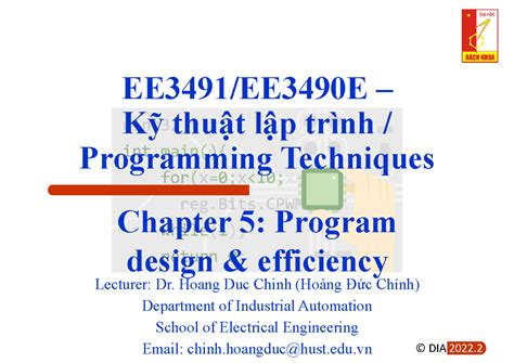 Chapter 5 Program Design And Efficiency Ee3491ee3490e Kỹ Thuật Lập