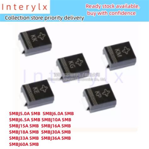 10pcs Tvs Instant Variable Suppression Diode Smbj50a Smbj60a Smbj65a
