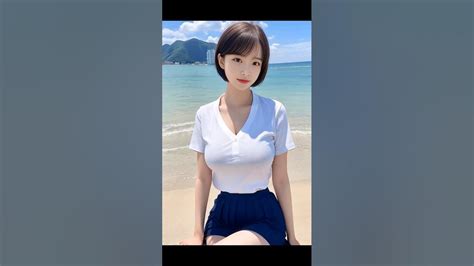 Ai Art 해변가 소녀 실사 Lookbook Skirt Ai룩북 ルックブック Youtube