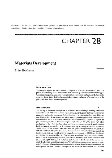 Pdf Materials Development