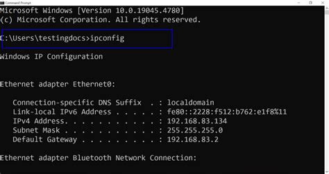 Windows Ipconfig Command Testingdocs