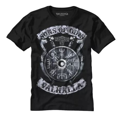 Playera De Vikingos Odin Marca Distopia Meses Sin Interés