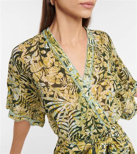Adha Floral Maxi Dress In Green Poupette St Barth Mytheresa