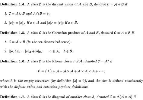 2 Admissible Combinatorial Constructions Some Of The Constructions Download Scientific
