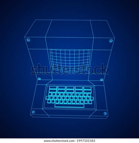 Classic Retro Perconal Computer Programming Code Stock Vector Royalty