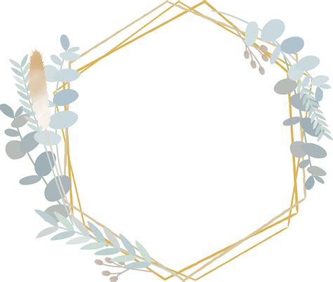 Dried Flower Frame PNG