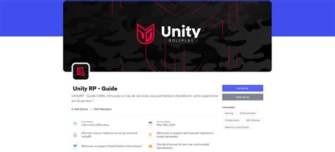 Le Serveur Discord Uni Unity Rp