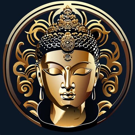 Premium Photo Buddha Gold Black Silver Vector Illustration