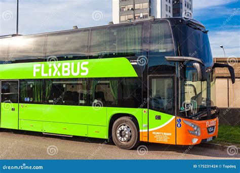 Flixbus Logo On Green Coach Bus Travel Editorial Stock Image Image Of Exterior Cheap 175231424