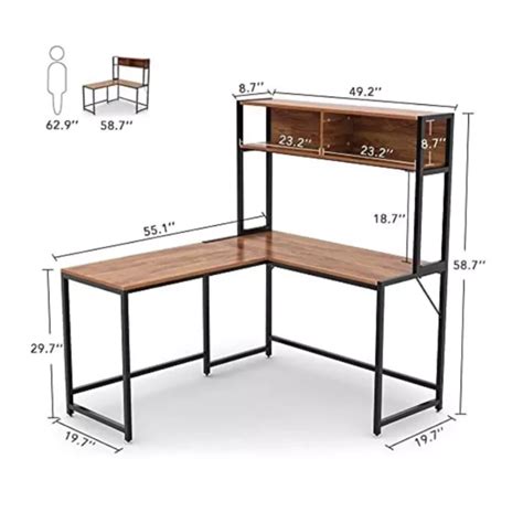 Singrola L Shaped Table Monitor Riser Tekavo