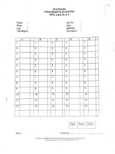 Rspm Table And Interpretation Pdf