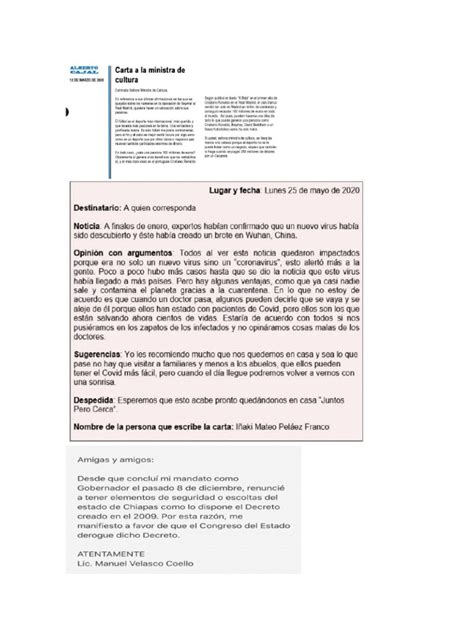Cartas De Opinion Pdf