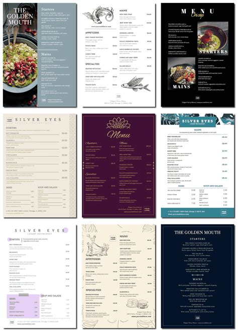Fancy Menu Templates To Edit Online