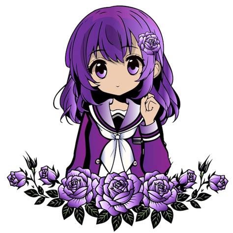 Anime Girl Purple Hair Vectors And Illustrations For Free Download