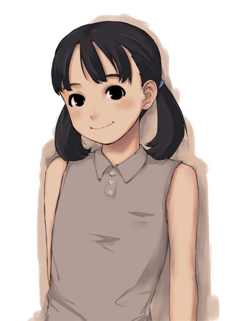 Safebooru 1girl Bangs Black Eyes Black Hair Blush Flat Chest Looking